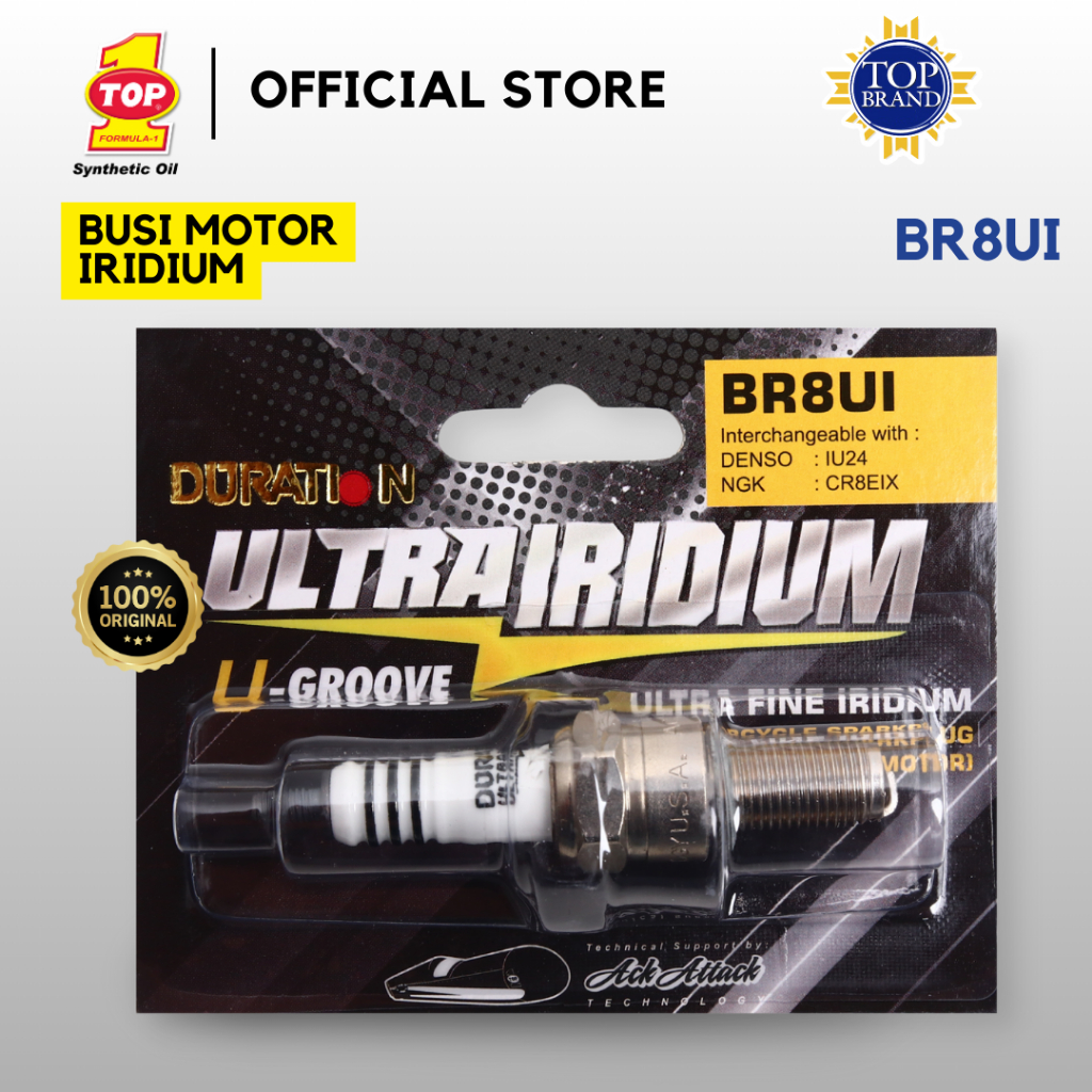 Jual TOP 1 Busi Motor Iridium BR8UI - CS-1 - MX-King - Satria F 150 ...
