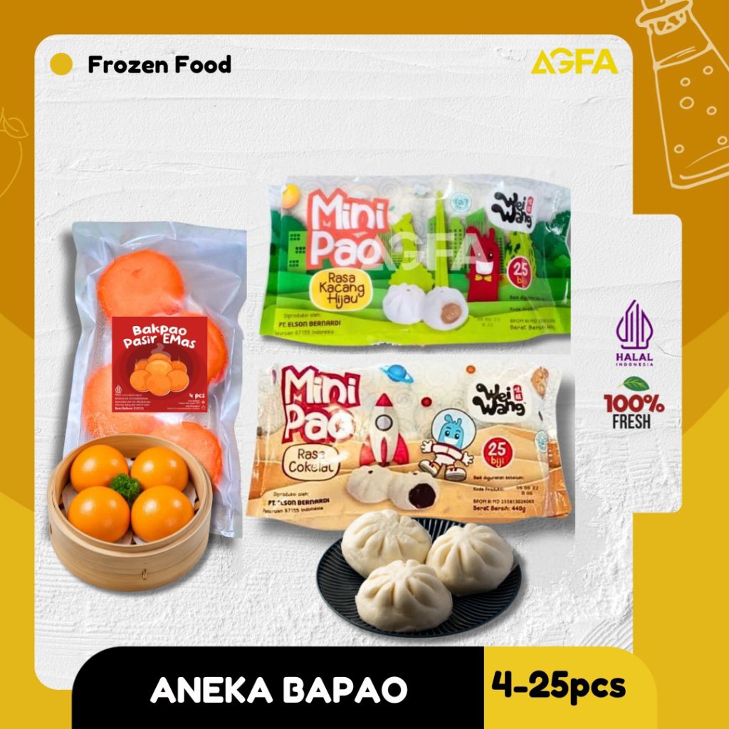 Jual MINI PAO COKLAT WEI WANG / MINIPAO KACANG HIJAU/ MINIPAO COKLAT ...