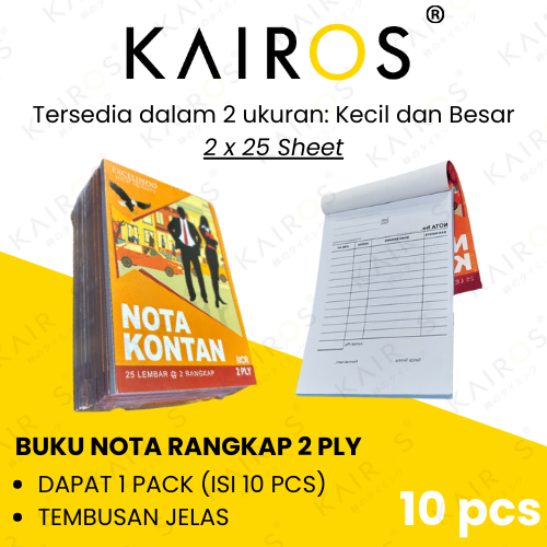 Jual (1 PACK/10 BUKU) Excelindo Nota Kontan 2 ply NCR Ukuran Kecil ...