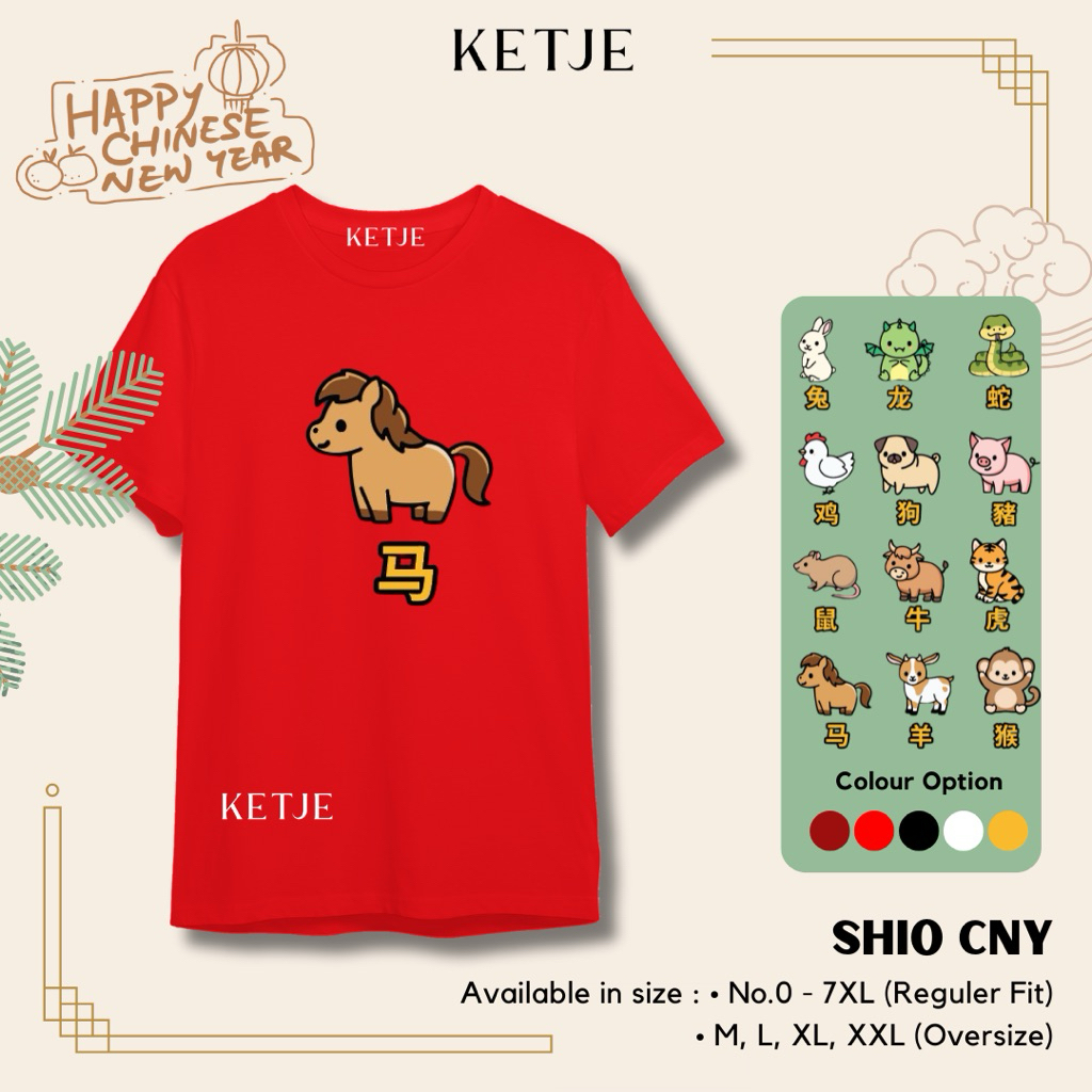 Jual Kaos Baju Distro Imlek CNY Sincia Shio Zodiac Chinese China ...