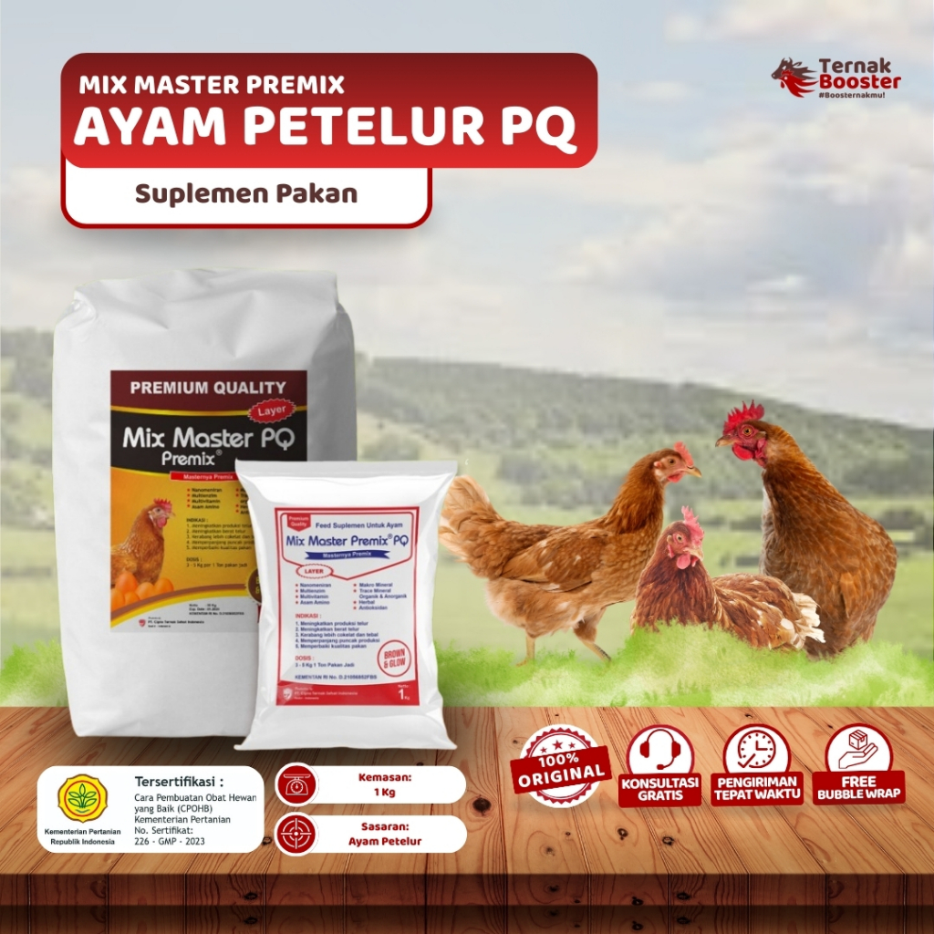 Jual Mix Master Premix Layer PQ (1 KG) - Suplemen Vitamin & Mineral ...