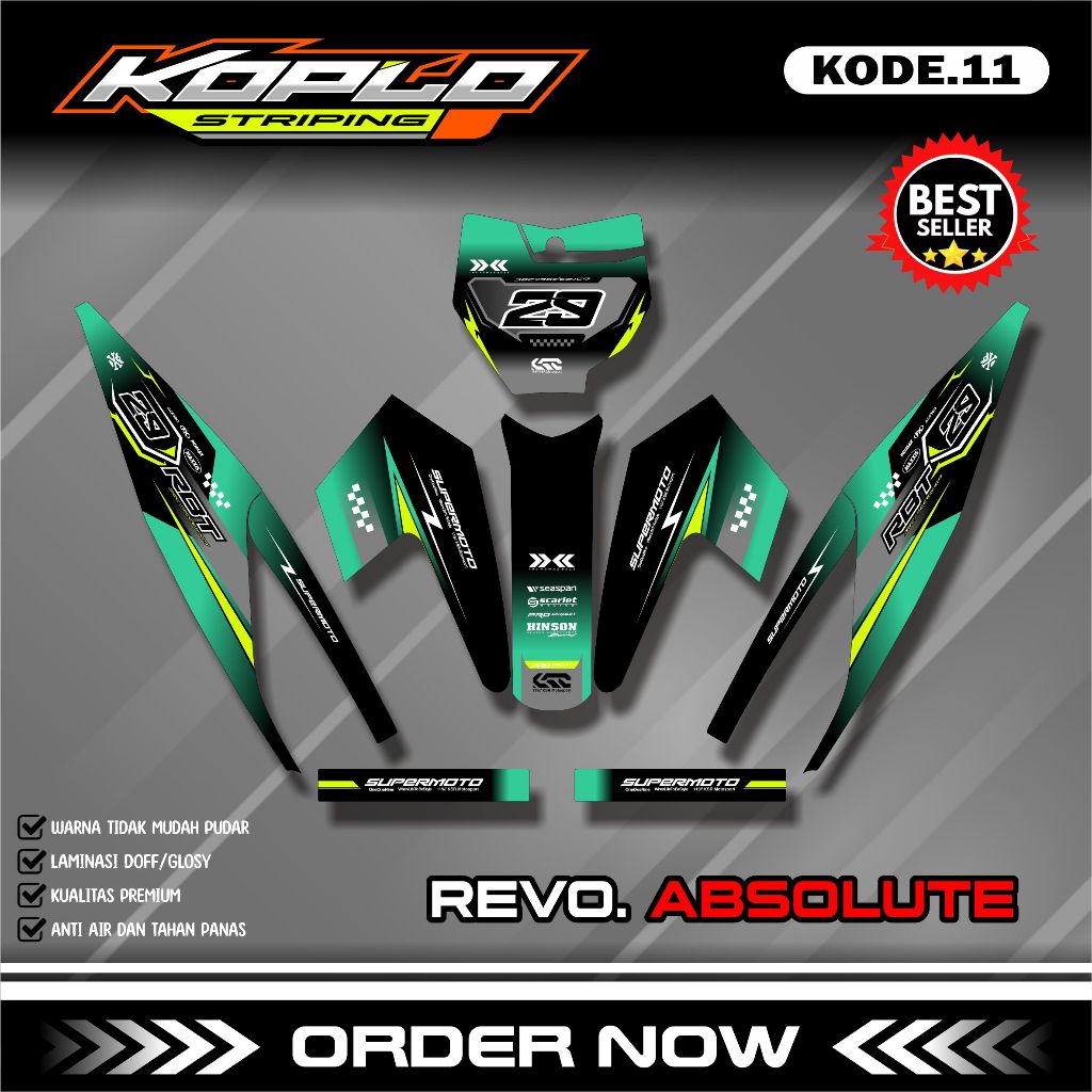 Jual Decal Sticker Motor RBT/GTX REVO ABSOLUTE - Stiker Variasi Bebek ...
