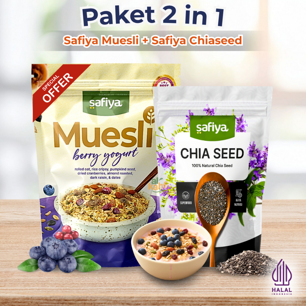 Jual [Paket 2 in 1] Safiya Muesli + Safiya Chiaseed - Sarapan Sehat ...