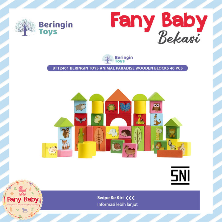 Jual BERINGIN TOYS ANIMAL PARADISE WOODEN BLOCKS 40PCS | MAINAN KAYU ...
