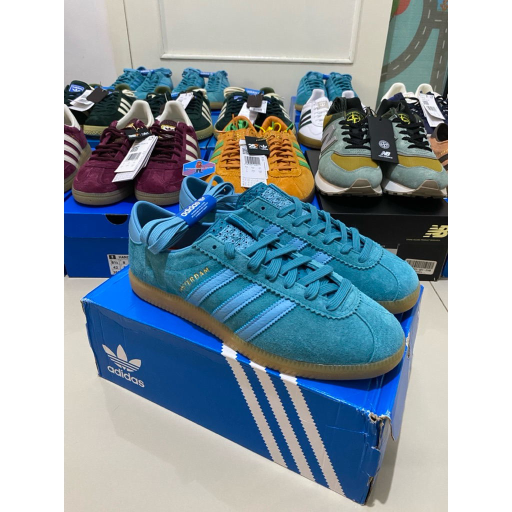 Jual Adidas City Series Amsterdam Blue Mint | Shopee Indonesia