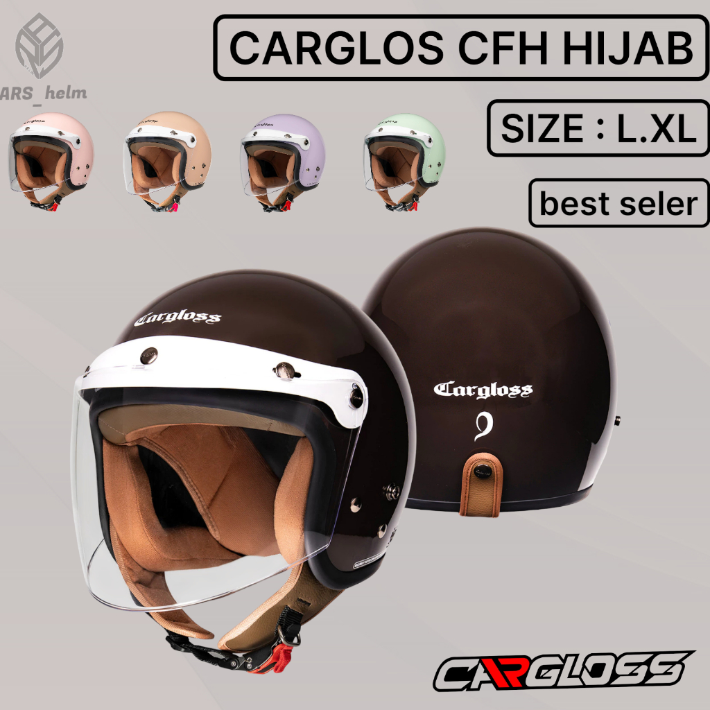Jual HELM CARGLOSS CFH HIJAB RETRO ORIGINAL | ESPRESSO BROWN\COKLAT ...