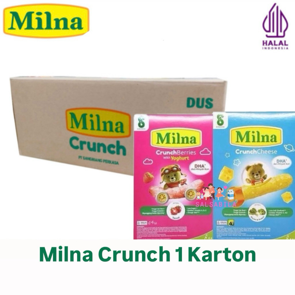 Jual Milna Crunch Cheese 20g 1 KARTON (24pcs) | Shopee Indonesia