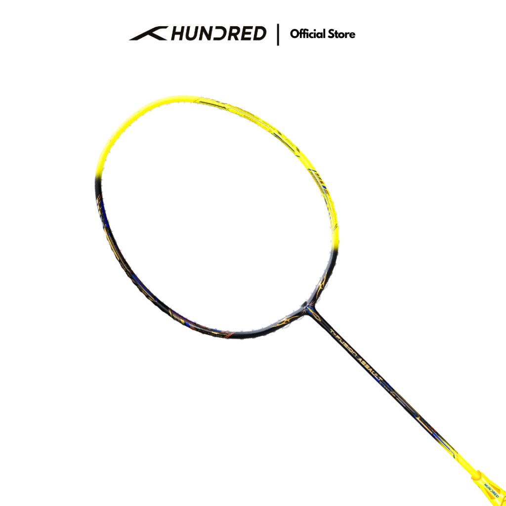 Jual Hundred Badminton Raket T-Fussion Assault Bundle Cover + String ...