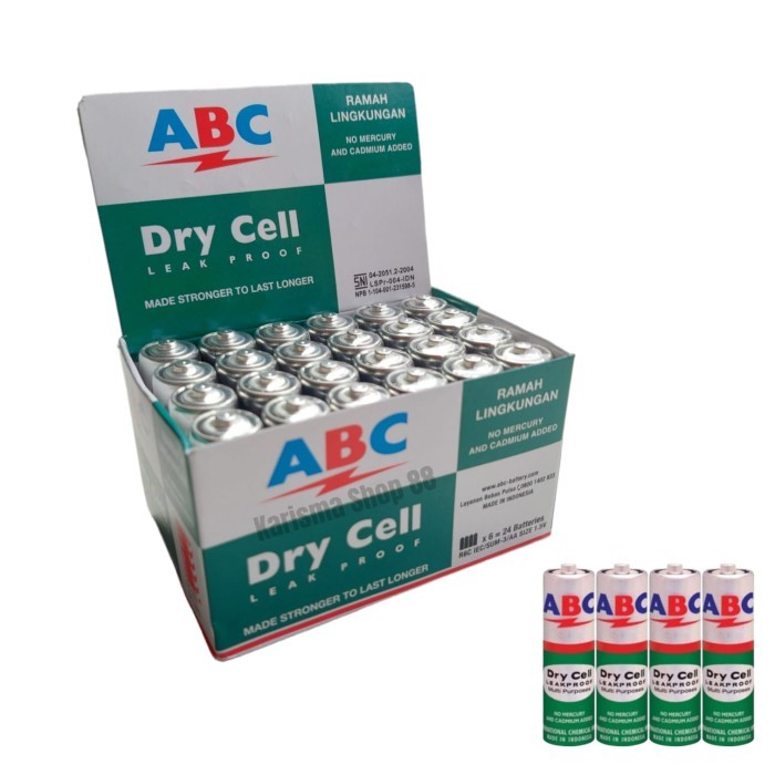 Jual Baterai ABC Hijau AA Original Dry Cell - Battery ABC Super Power ...
