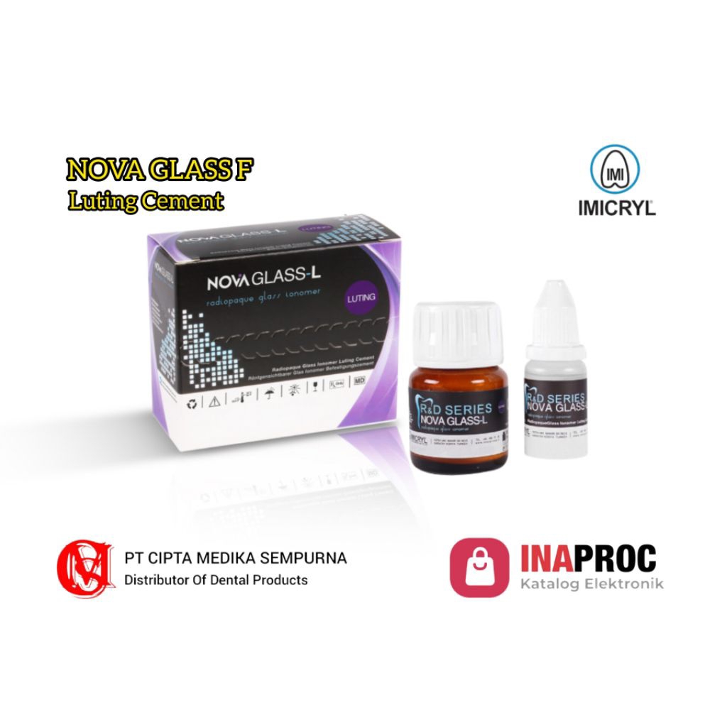 Jual DENTAL GIC LUTING CEMENT IMICRYL NOVA GLASS L | Shopee Indonesia