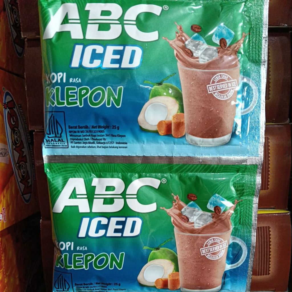 Jual kopi abc iced klepon 1 renteng isi 10 sachet @25 gr | Shopee Indonesia