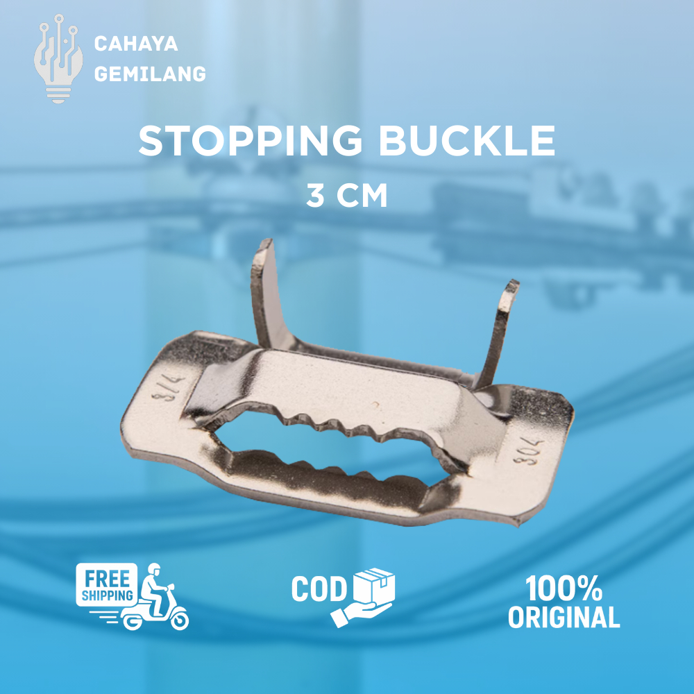 Jual Stopping Buckle 3cm | Pengunci Tali Baja Stainless Pada Tiang ...