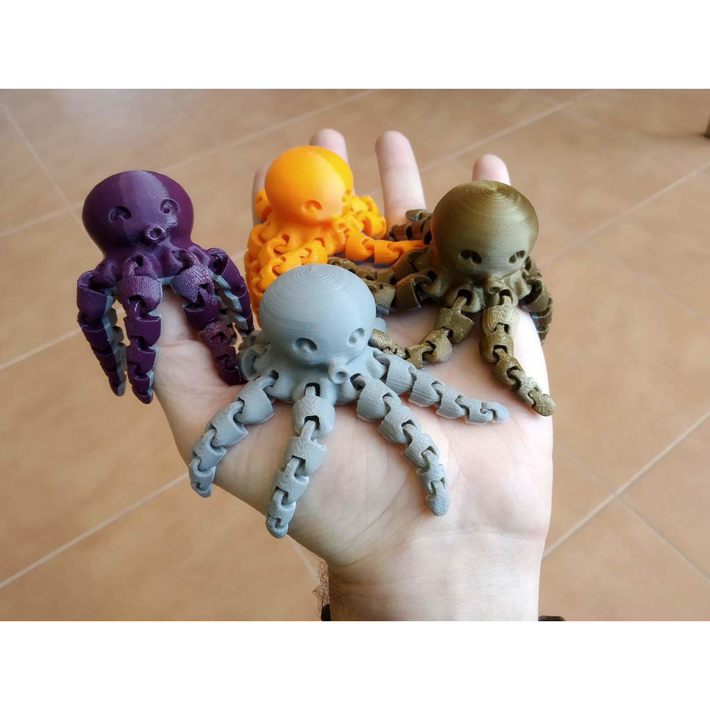 Jual Cute Articulated Mini Octopus 3D Print - Mainan Fidget Gurita ...