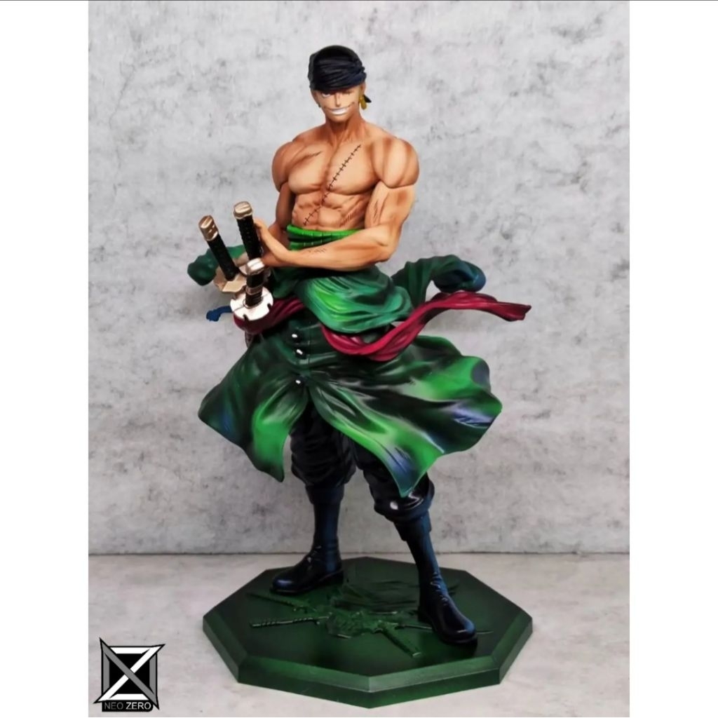 Jual Action Figure One Piece Roronoa Zoro Stand Base POP Recast 27cm ...