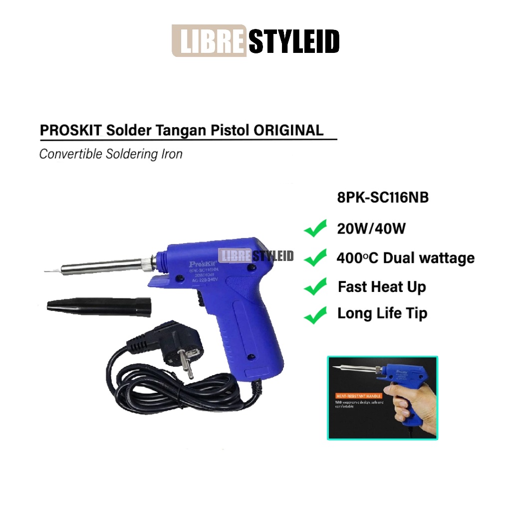 Jual PROSKIT 8PK-SC116NB Solder Tangan Pistol - Convertible Soldering ...
