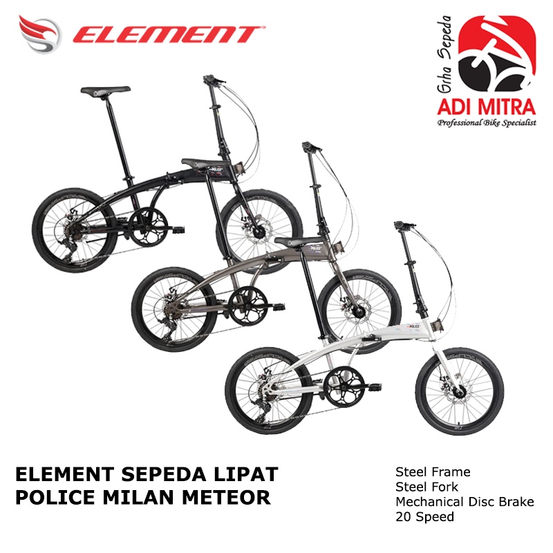 Jual Element Police Milan Meteor [20 Inch] Folding Bike Sepeda Lipat ...