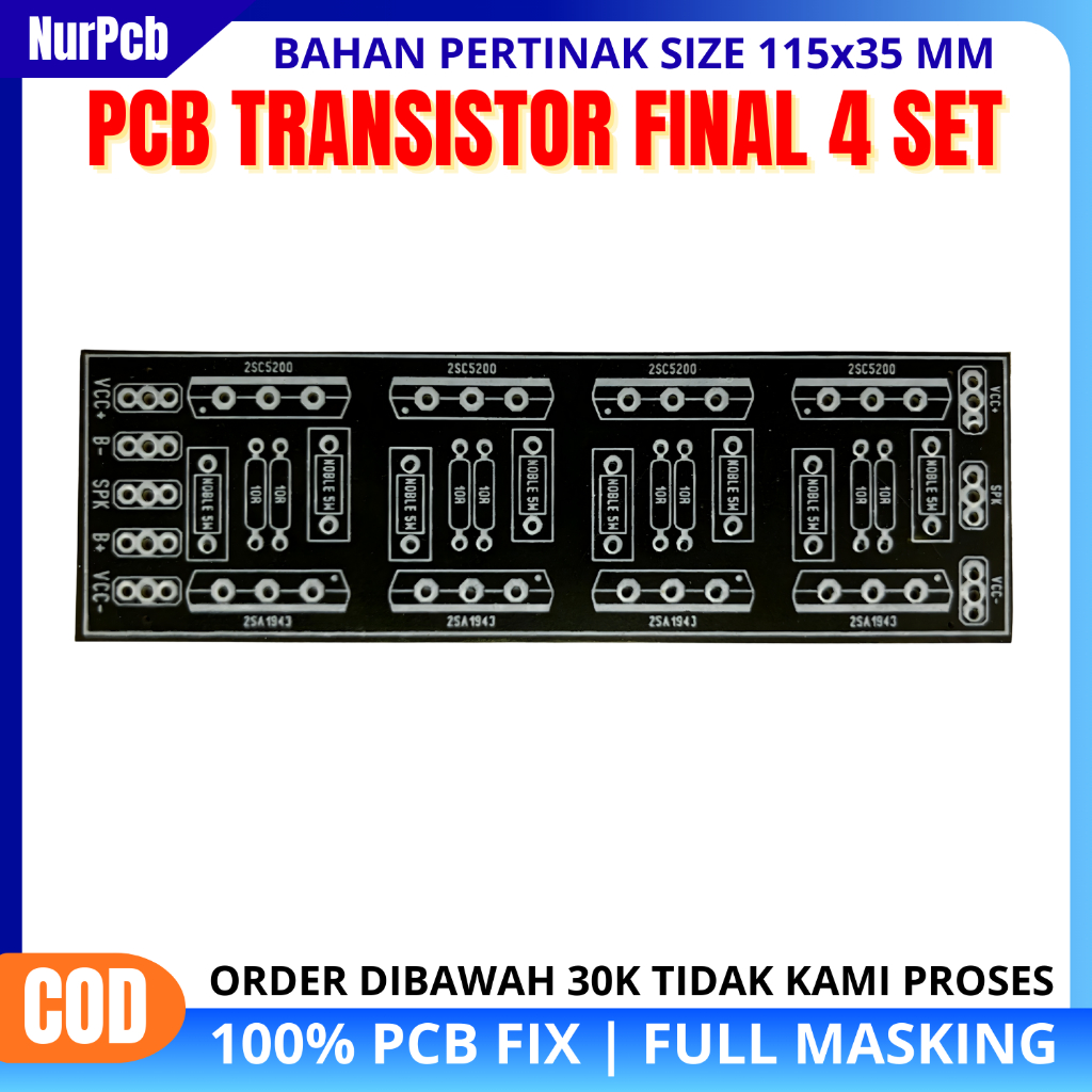 Jual NUR PCB - PCB Transistor Final 4 Set Toshiba 2SC5200 2SA1943 ...