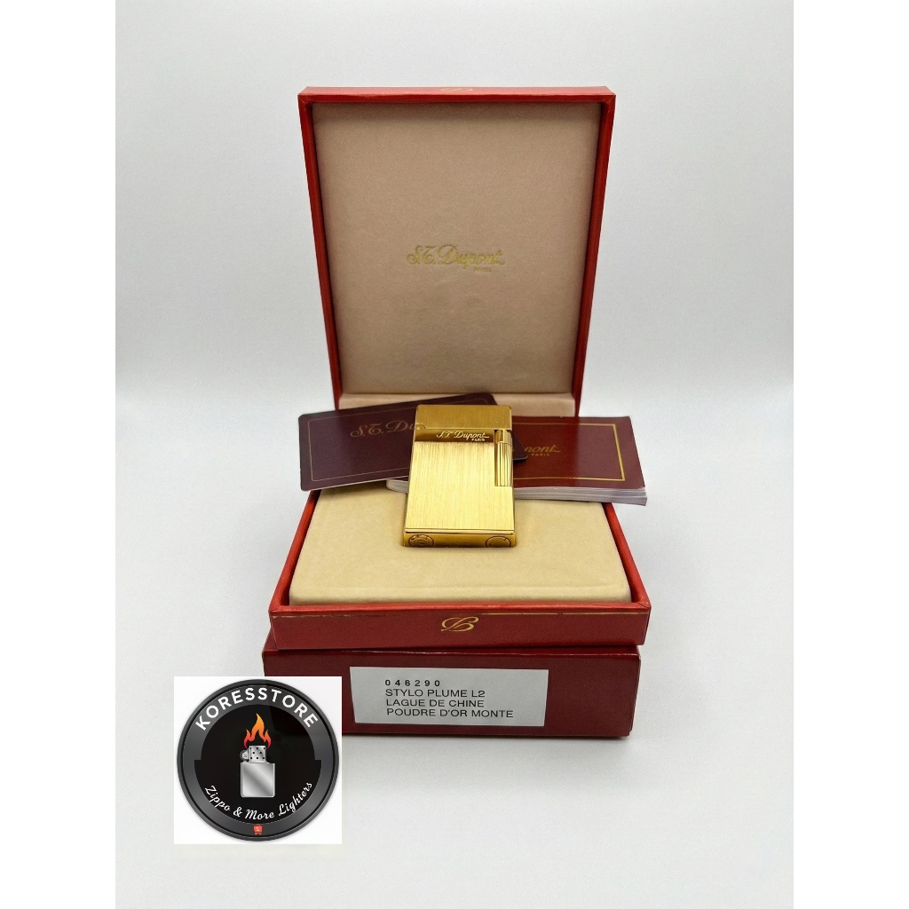 Jual S.T. Dupont Ligne 2 Gold Dust Laque de Chine Lighter Authentic ...