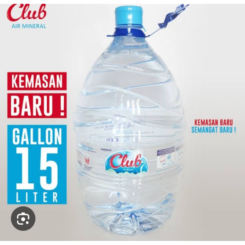 Jual AIR MINERAL CLUB 15 LITER GALON (LEMINERALE) | Shopee Indonesia