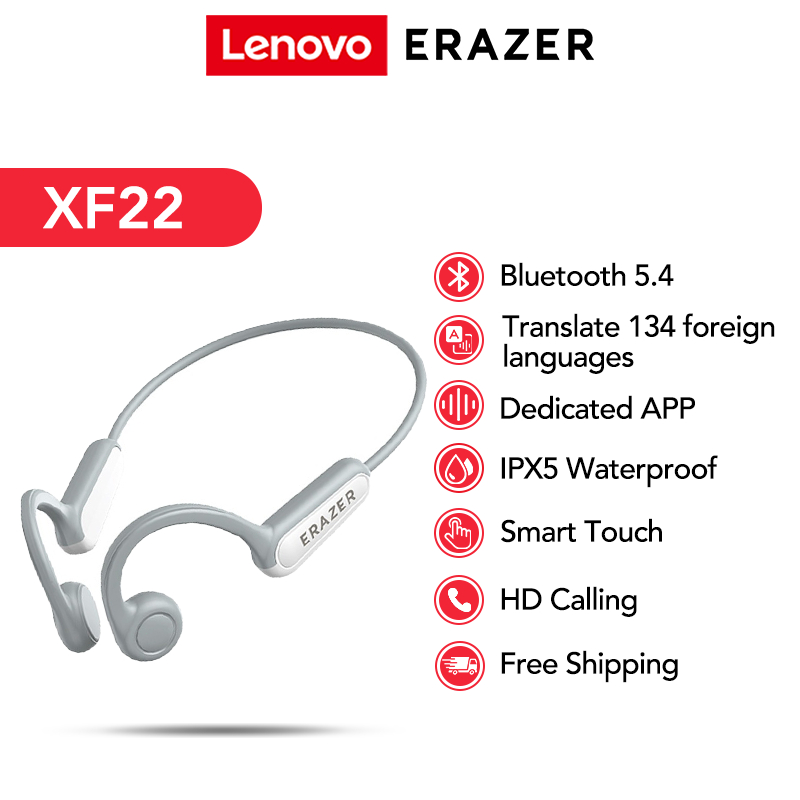 Jual Lenovo Erazer XF22 Earphone Konduksi Tulang V5.4 TWS Earphone ...