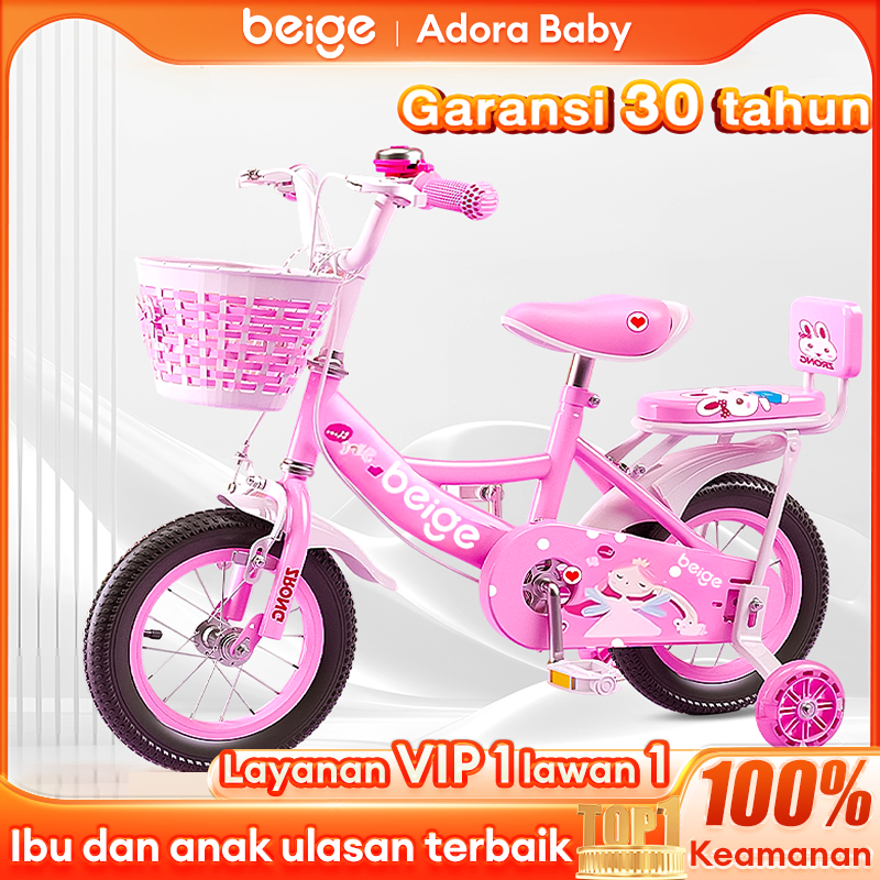 Jual Sepeda anak usia 3 - 12 tahun 18 inch Cewek Keranjang REM sepeda ...
