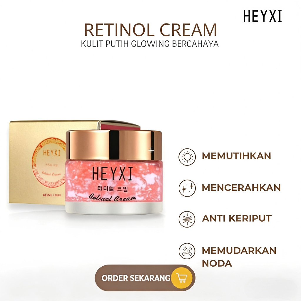 Jual [2Pcs] BPOM HEYXI Retinol Glowing Tone Up Cream 30g (Kemasan Lama ...