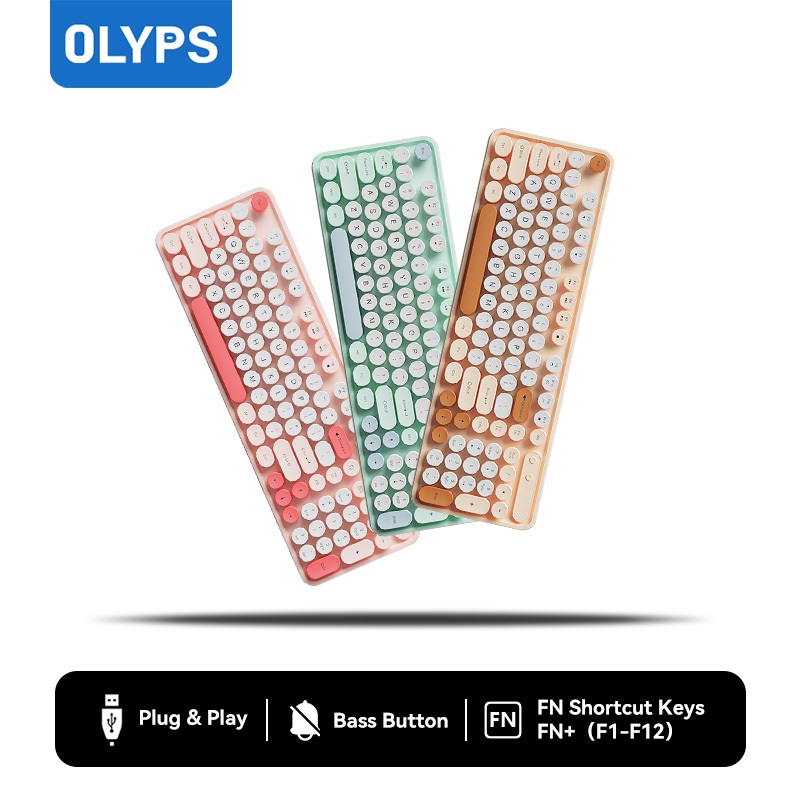 Jual OLYPS Keyboard Laptop USB Kabel 98 Keys Layout Lucu Tuts Bulat ...