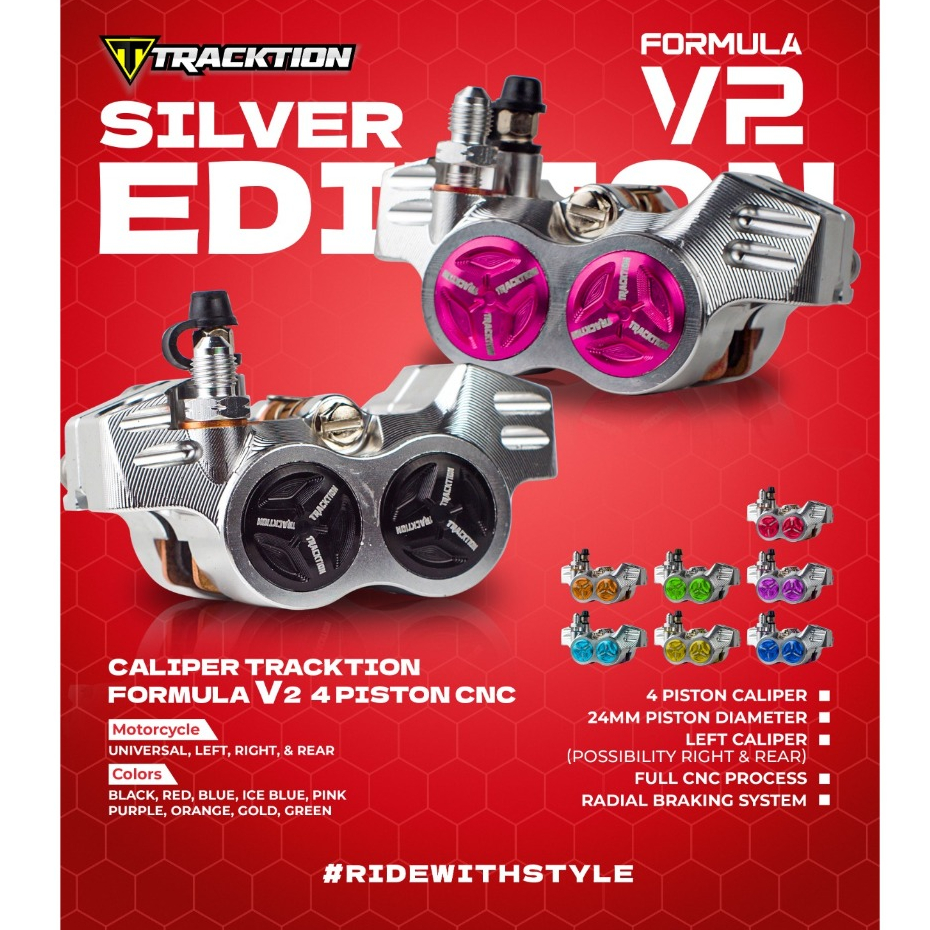 Jual CALIPER TRACKTION FORMULA V2 4PISTON CNC | Shopee Indonesia