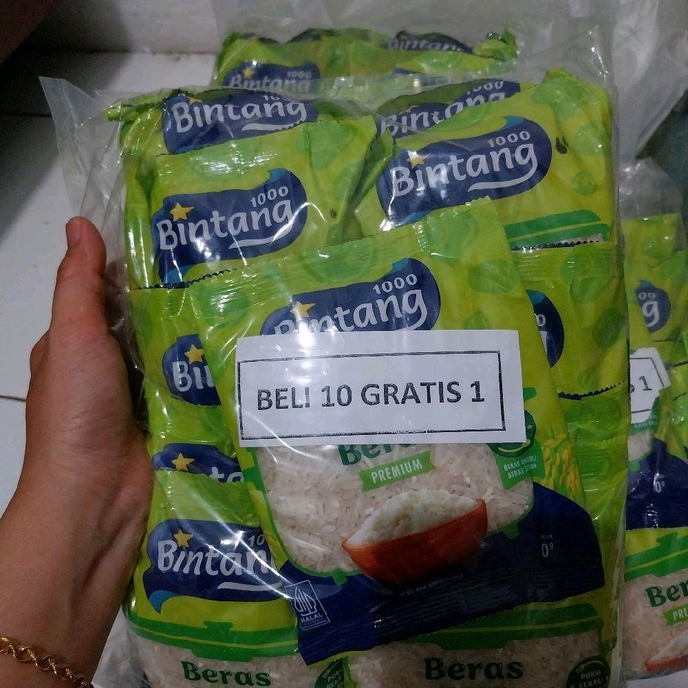 Jual Beras Premium Bintang Kemasan Mini 200 Gram 1 Pack ( 10 pcs ...