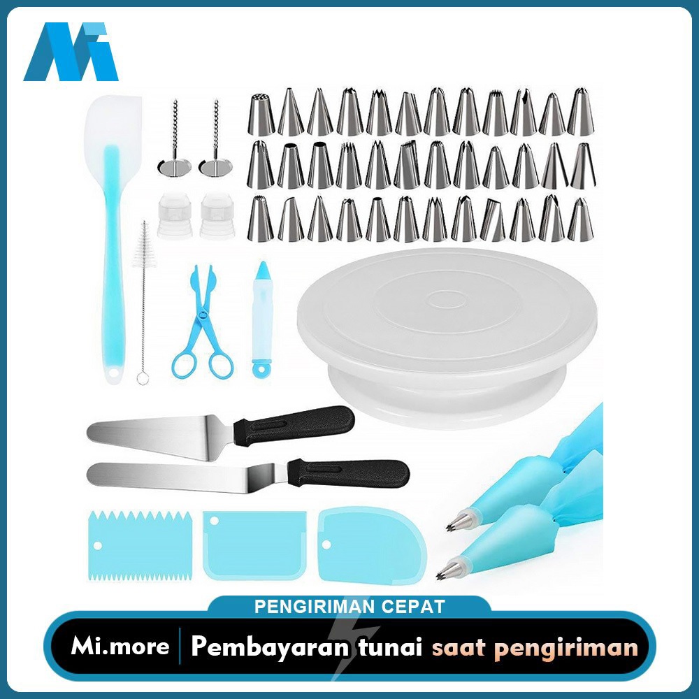 Jual Mi.more Meja Putar Kue 52in1 SET Cake Decorating Set Dekorasi Kue ...