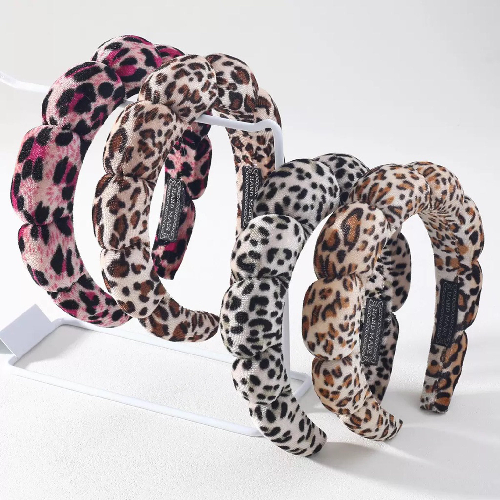 Jual Bando Leopard Awan Wanita Korean Fluffy HeadBand Bando Motif ...