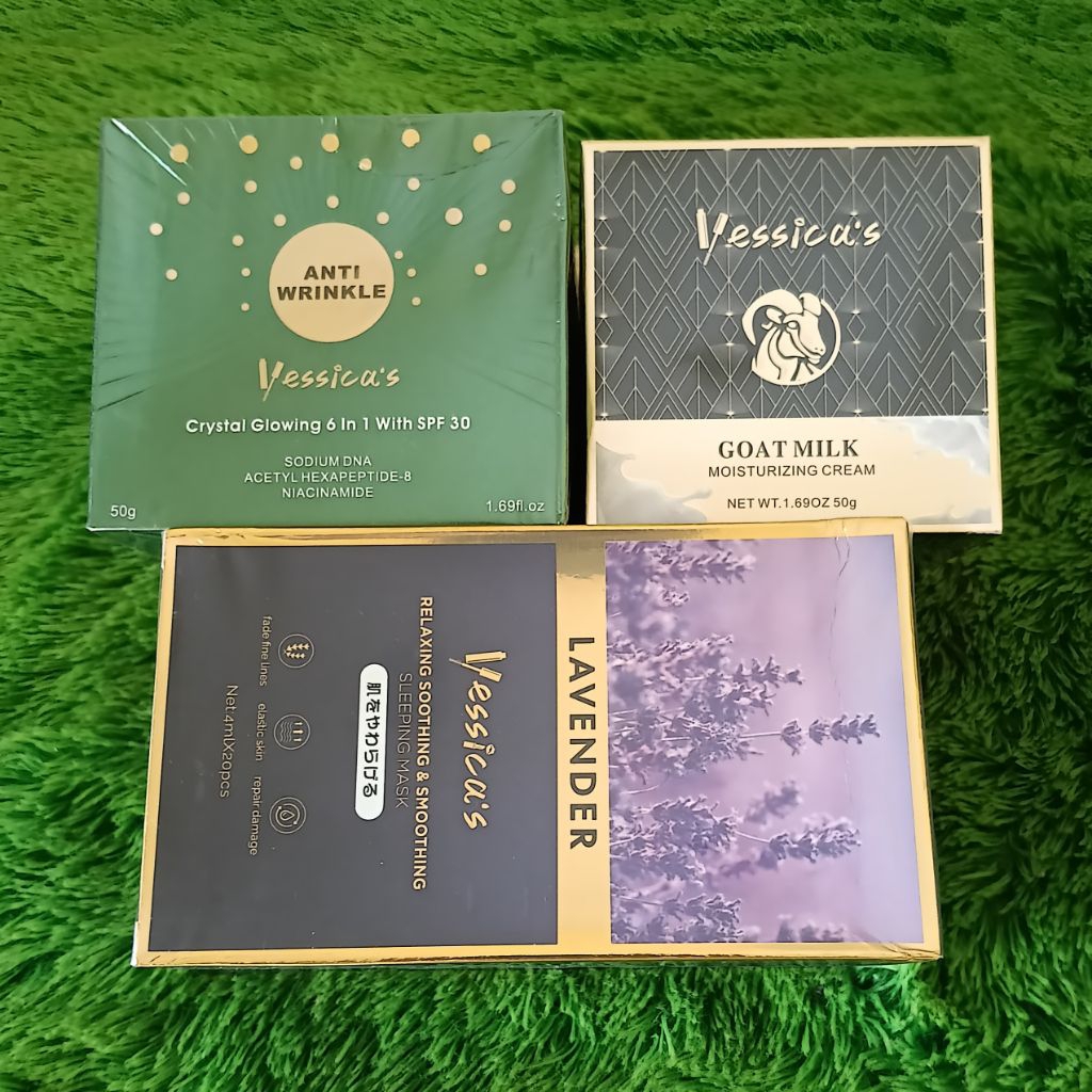Jual Original Yessica's Paket Glowing [3+5IN1] Sleeping Mask Lavender ...