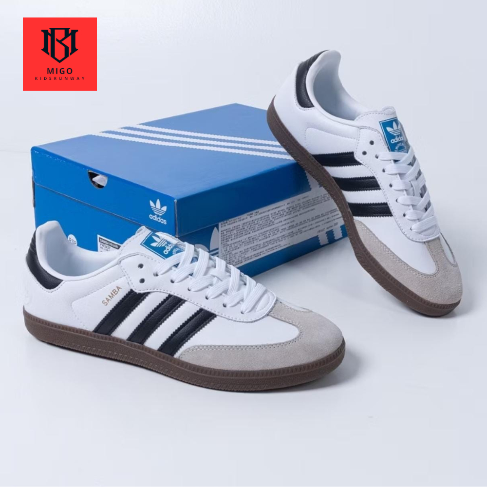 Jual Adidas Samba OG Sepatu Sneakers Putih Hitam dengan Sol Gum Elegan ...