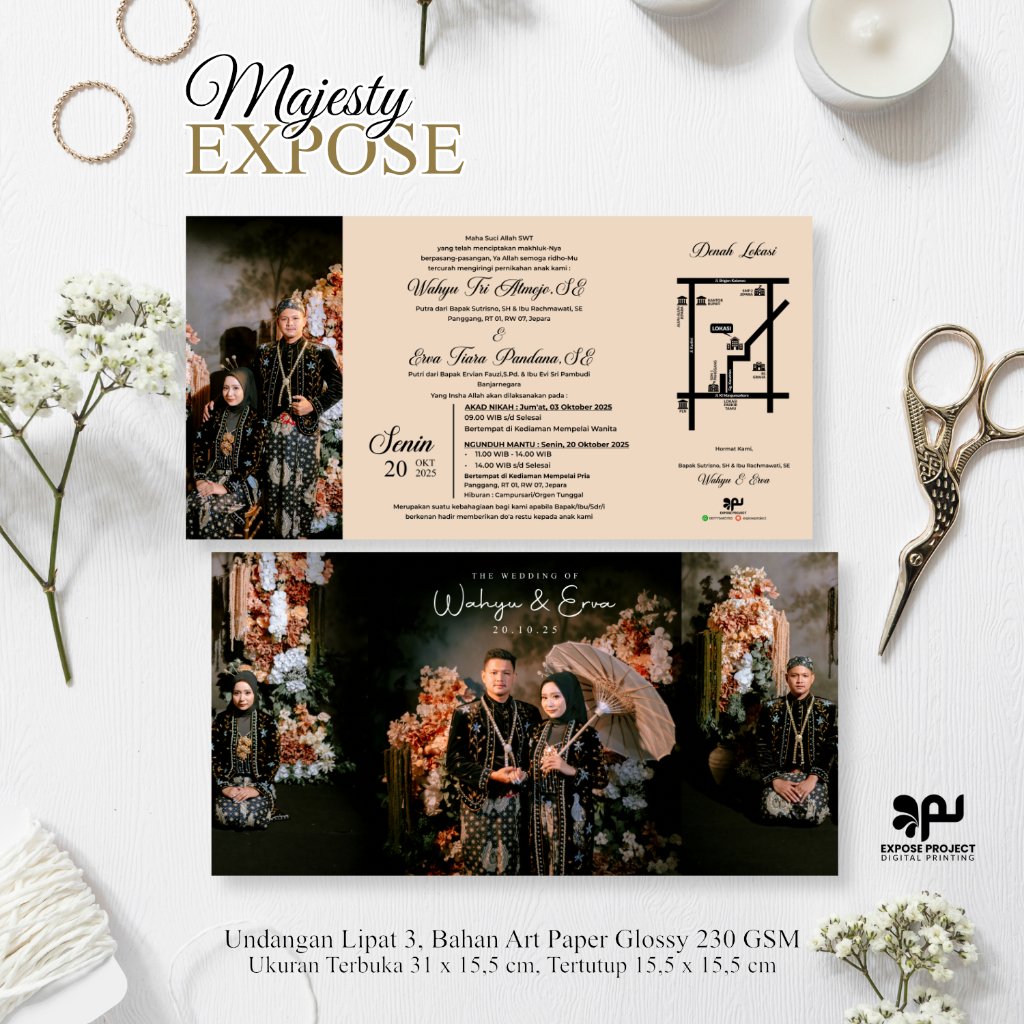 Jual UNDANGAN PERNIKAHAN CUSTOM GLOSSY ELEGANT FULL COLOUR - UNDANGAN ...