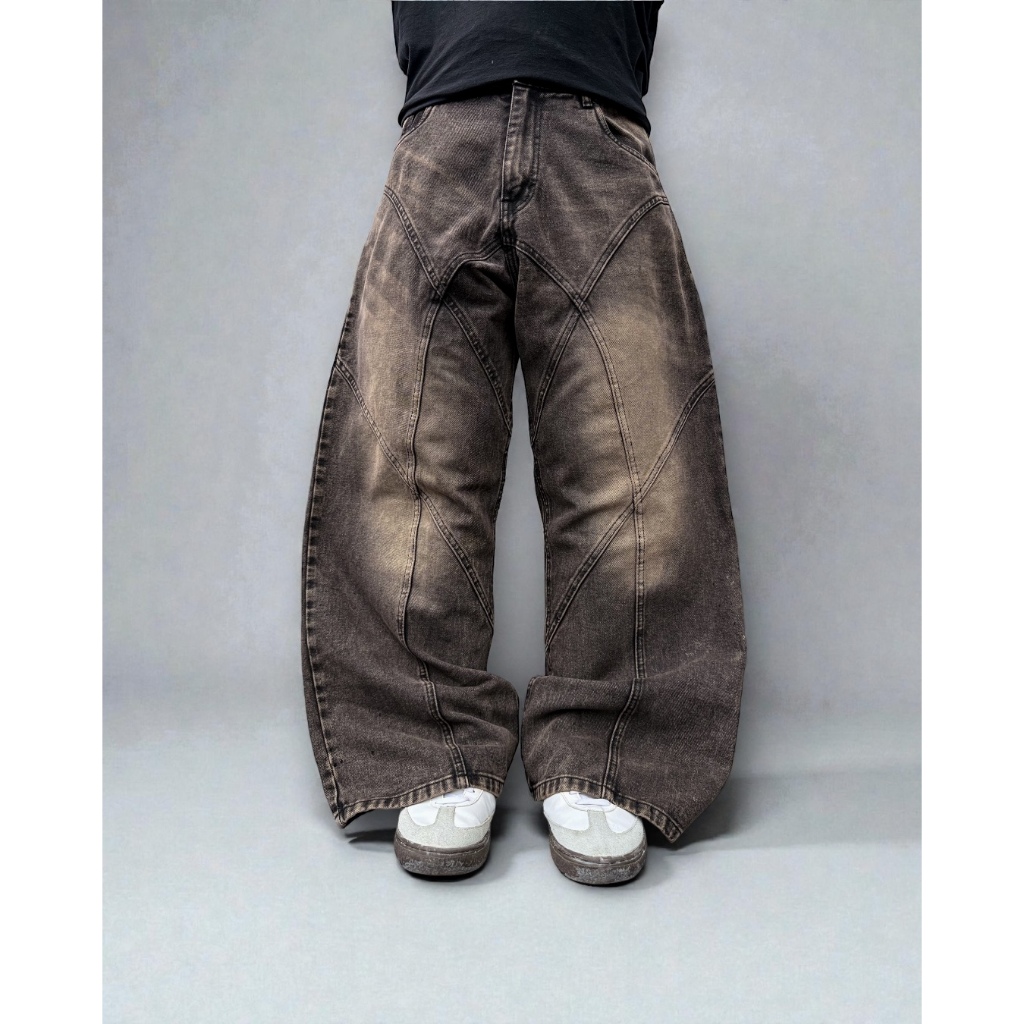 Jual Bawwa Santai | VOL 2 Celana Baggy Jeans Pecah Pola | VINTAGE BROWN ...