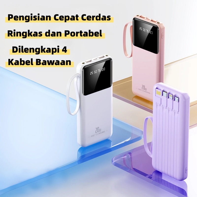 Jual Power Bank Fast Charging 20000 mAh - Kapasitas Besar, Kabel Bawaan ...