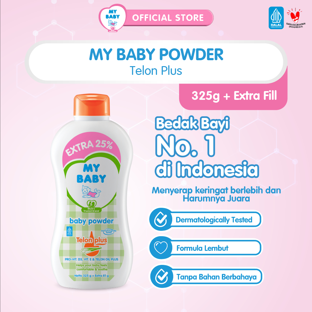 Jual MY BABY Powder Telon plus 325 gr - Exp: 08.2028 | Shopee Indonesia