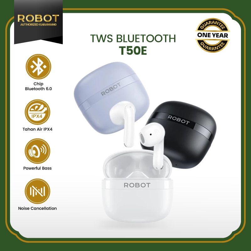 Jual ROBOT TWS Wireless Earphone Airbuds Bluetooth 6.0 True Wireless ...