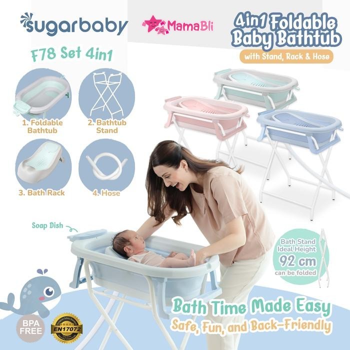Jual Sugar Baby F78 4in1 Foldable Baby Bath Tub | Bak Mandi Lipat ...