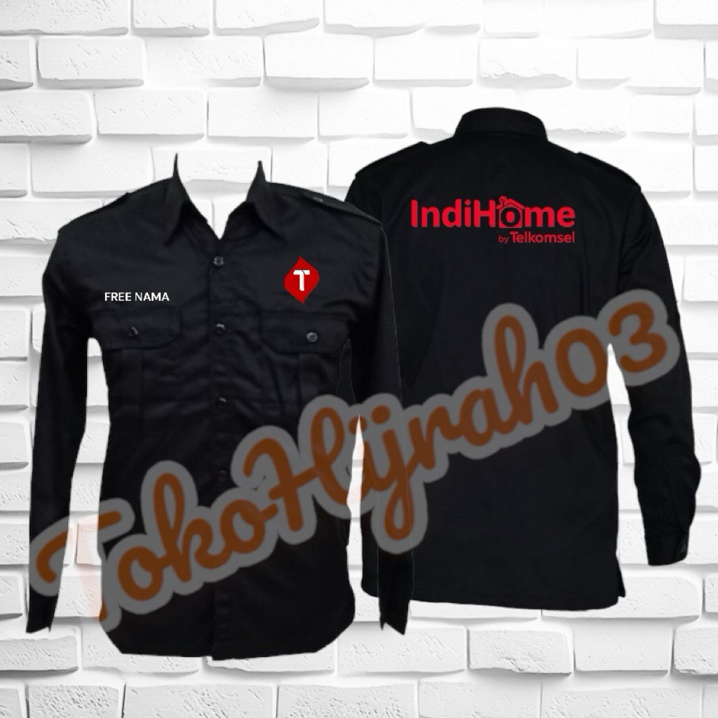 Jual UKURAN BIG SIZE - KEMEJA INDIHOME TELKOMSEL SERAGAM INDIHOME BAJU ...