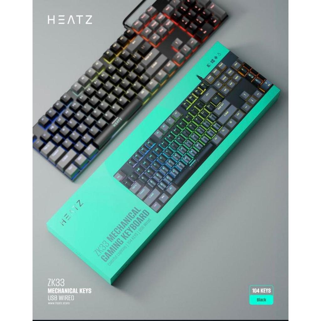 Jual HEAT ZK33 Mechanical Keyboard RGB 104-key dengan Koneksi USB ...
