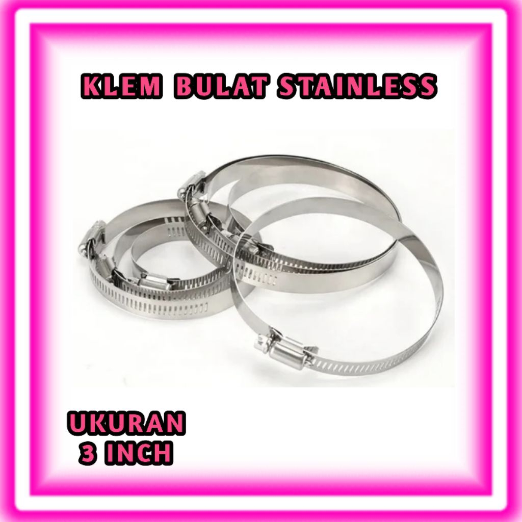 Jual Klem Bulat Untuk Pipa Fleksibel Ducting Ukuran 3 inch Bahan ...