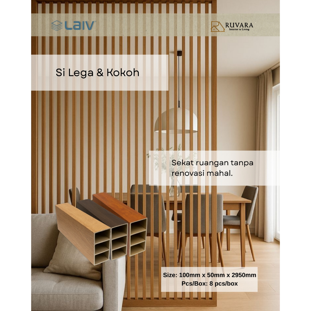 Jual Panel Sekat Ruangan PVC 100x50cm | Partisi Interior Minimalis ...