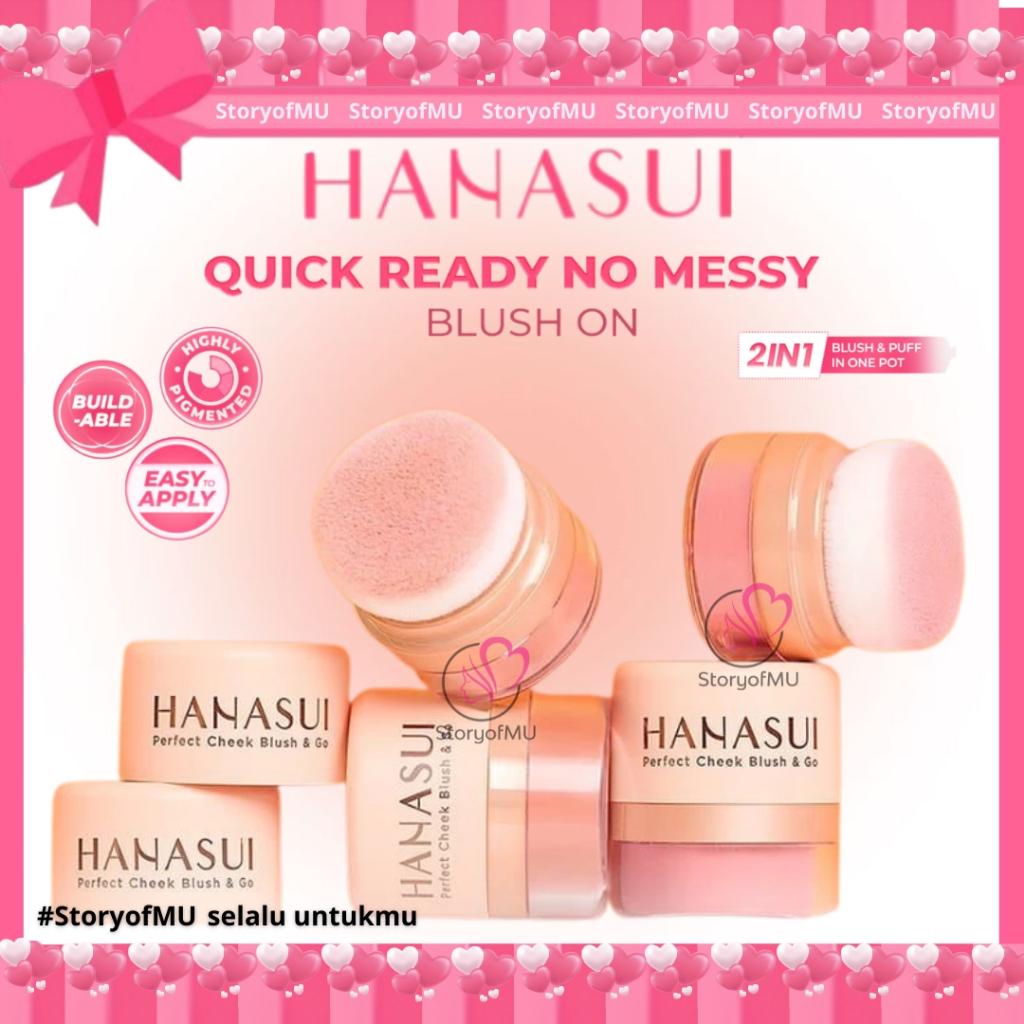 Jual HANASUI Perfect Cheek Blush & Go Powder 2.5gr | Bedak Blush On ...