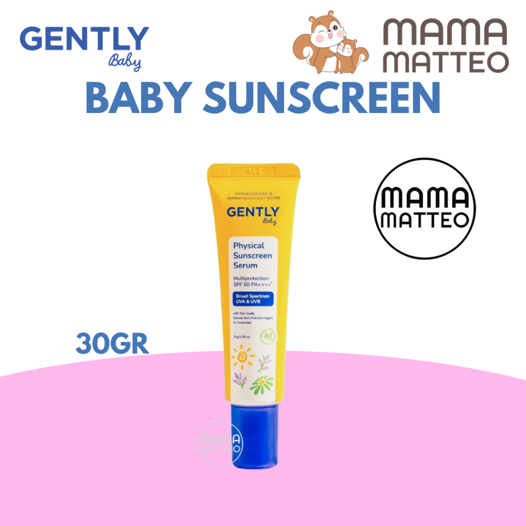 Jual GENTLY Baby Physical Sunscreen Serum SPF 50 PA++++ 30gr / Sun ...