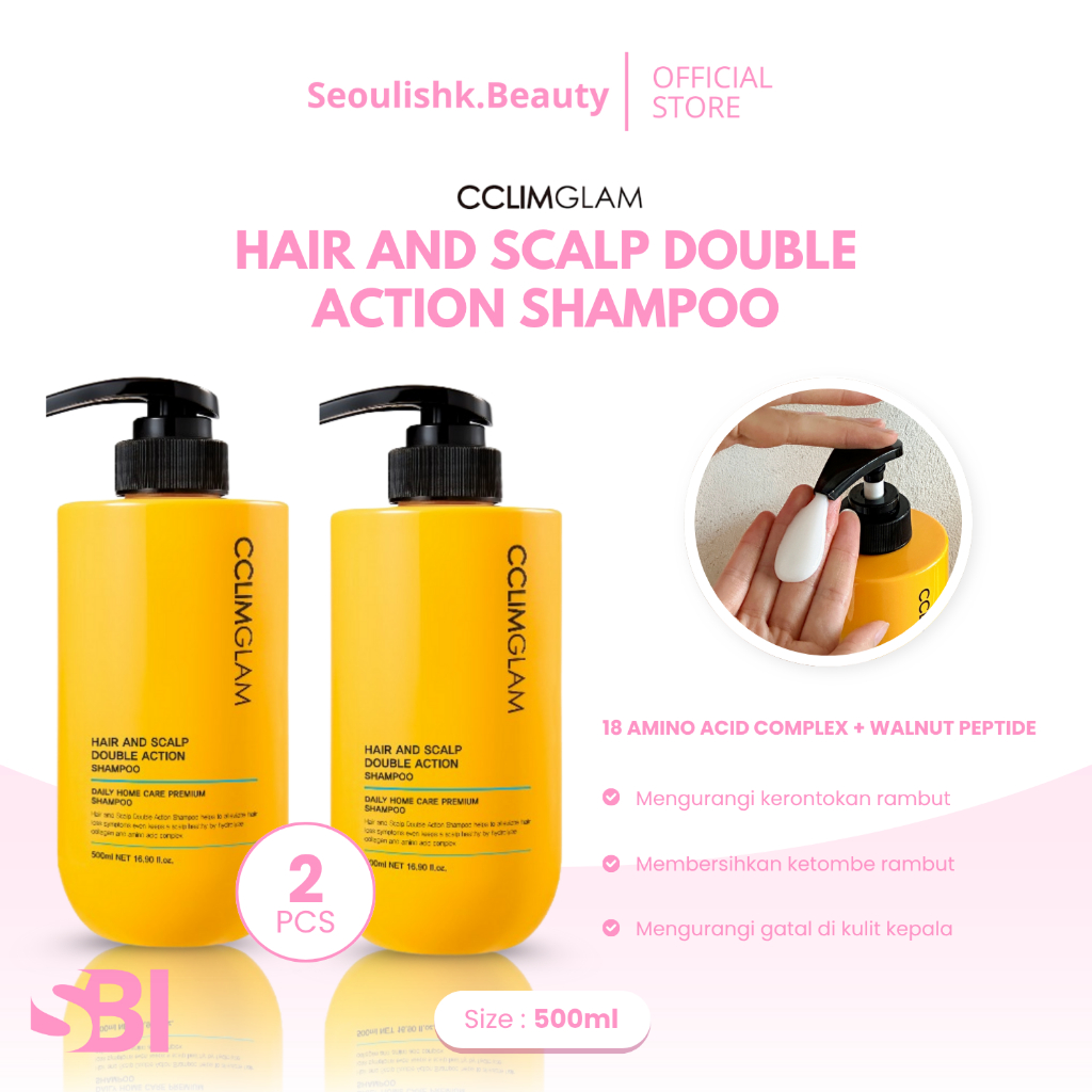 Jual CCLIMGLAM Hair And Scalp Double Action Shampoo ( 2pcs ) | Shopee ...