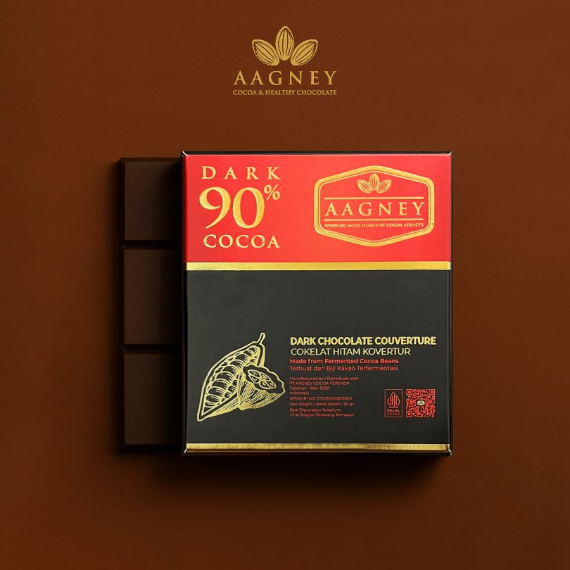 Jual Aagney Chocolate Couverture Dark 90% Cocoa 50gr | Cokelat Bali ...