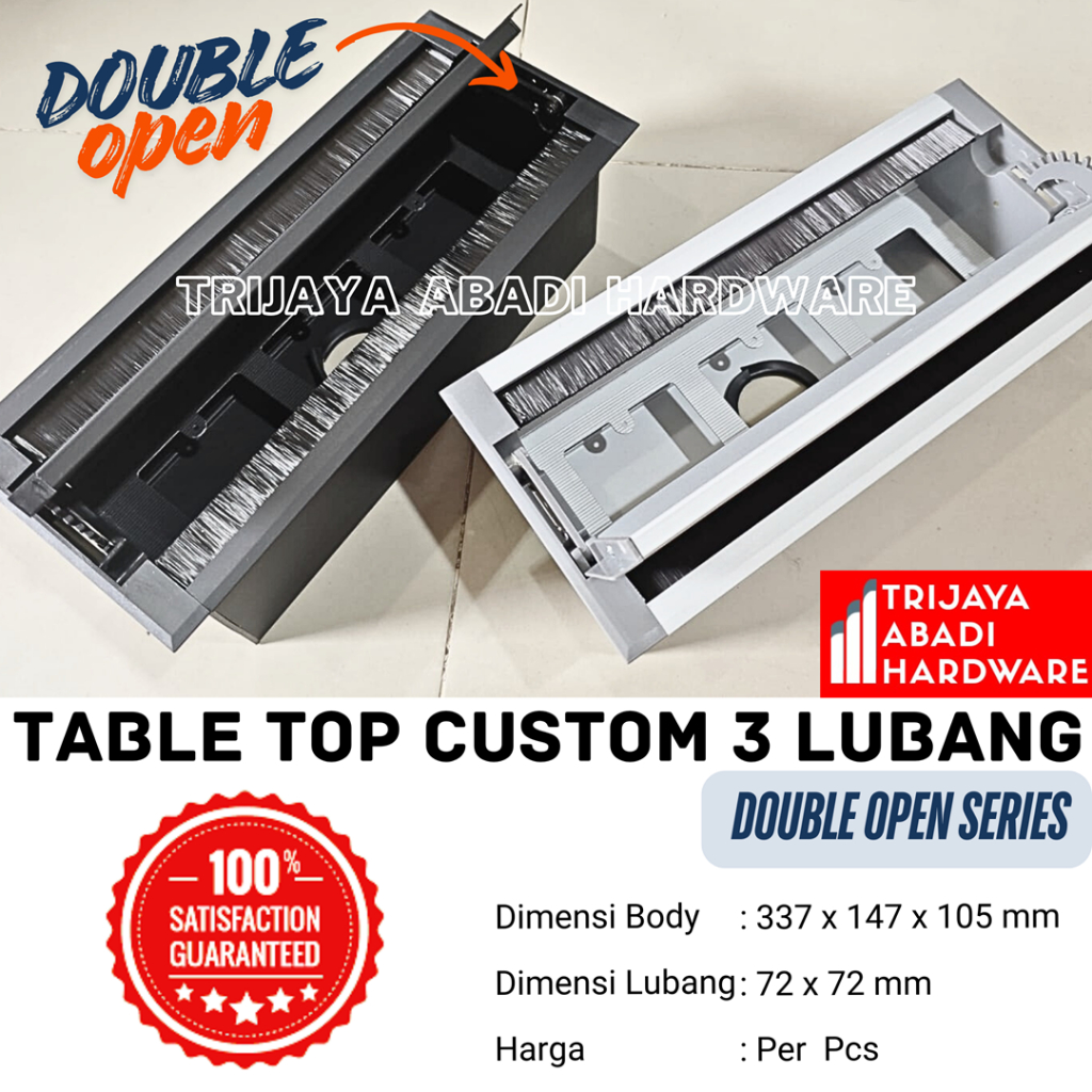 Jual Box Grommet Double Open Stop Kontak 3 Lubang Kabel Table Top Box ...