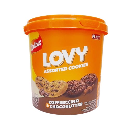 Jual Delbis Lovy Assorted Cookies Coffeeccino & Chocobutter Toples 280 ...