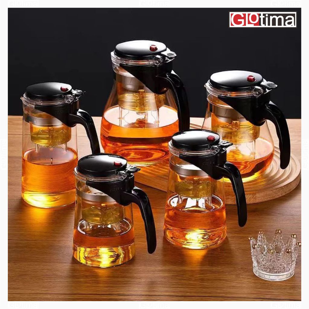 Jual Teko Teh Kopi Kaca Teko Saringan Teh Kaca Tea Infuser Teko Kaca ...